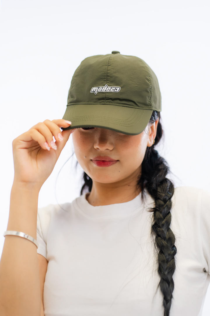 Mode23 Embroidered Army Green Cap