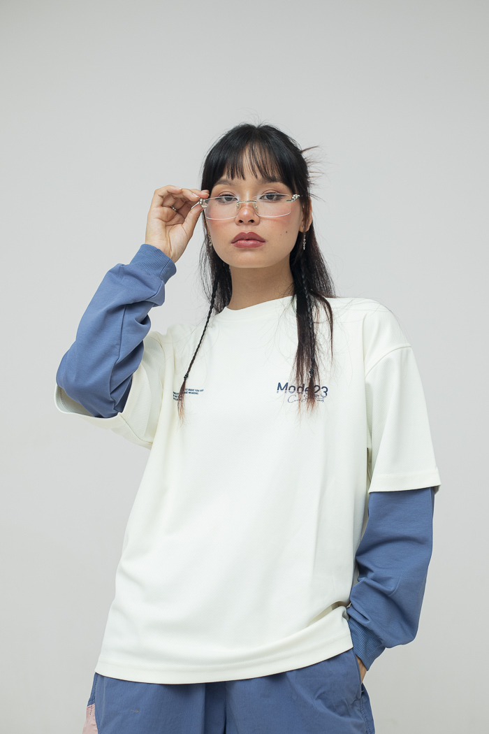 Mode23 Blue Layered T-shirt