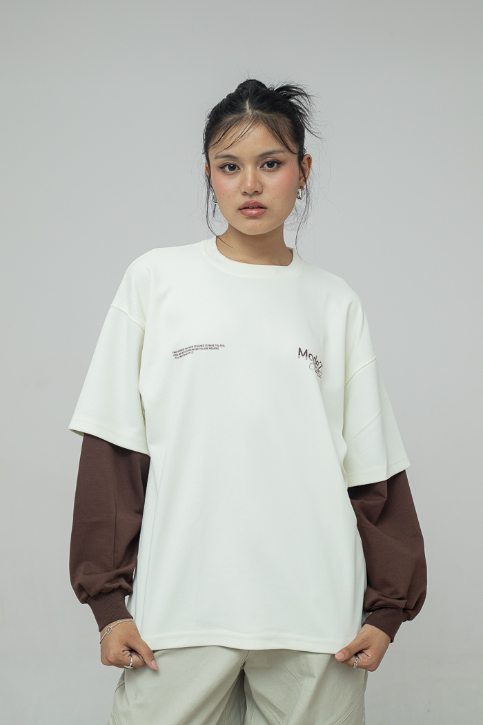Mode23 Brown Layered T-shirt