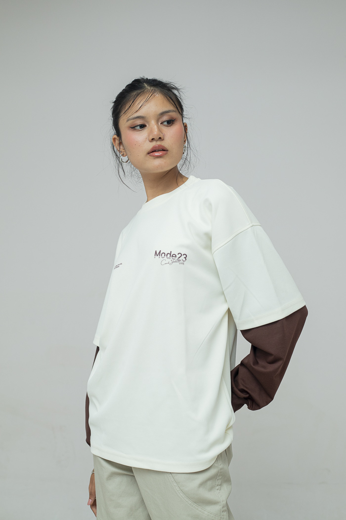 Mode23 Brown Layered T-shirt